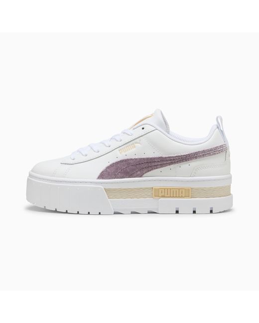PUMA Mayze Velvet Dream Sneakers /Plum Jam in White | Lyst UK