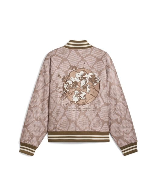 PUMA Year Of The Snake College Jacket in Brown for Men | Lyst