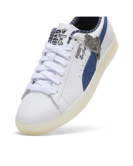 PUMA Clyde Graffiti Flagship Shoes in Blue | Lyst