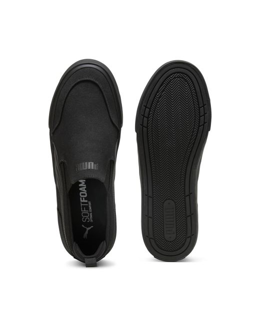 PUMA Court Classic Vulcanized Slip-On Shoes in Black for Men | Lyst