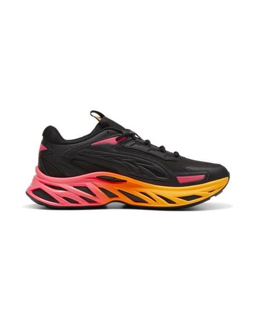 PUMA Exotek Nitro Fire Glow Sneakers in Black | Lyst