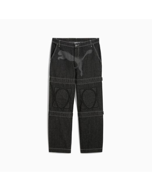 PUMA A Ap Rocky X Knee Pad Pants Denim in Black for Men Lyst UK