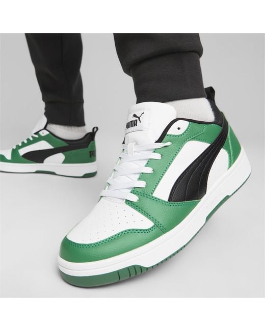 PUMA Rebound V6 Low Sneakers in Green for Men | Lyst