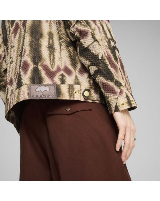 PUMA Palais Artisan Seersucker Jacket in Brown for Men | Lyst