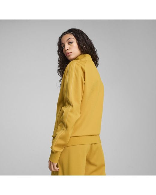 PUMA T7 Track Jacket in Yellow | Lyst