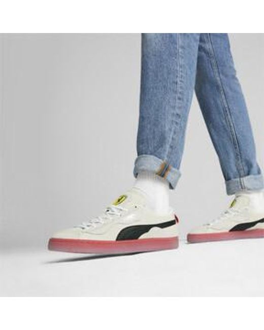 PUMA Scuderia Ferrari Suede Trippy Sneakers in White | Lyst