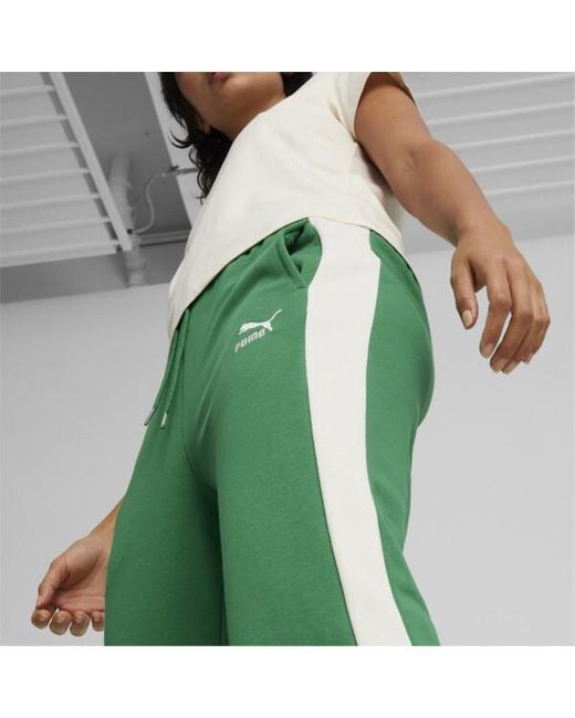 PUMA Iconic T7 Straight Pants in Green | Lyst