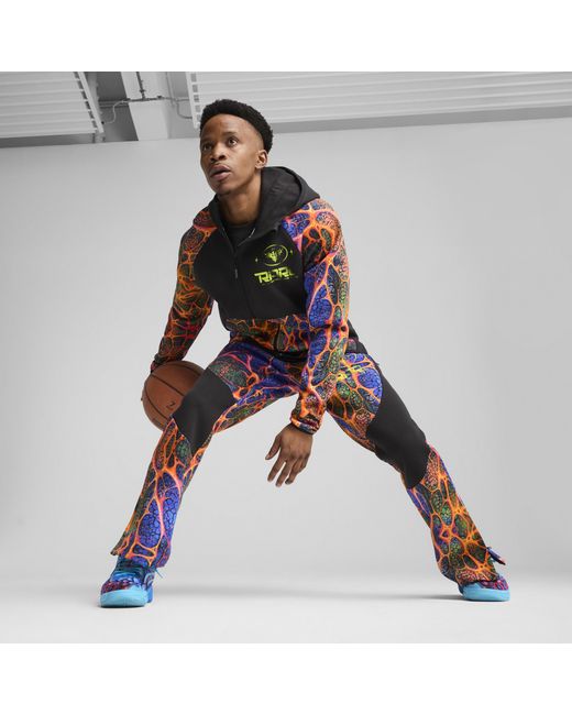 PUMA Melo Alien Skin Basketball Zip-Up Jacket in Black for Men | Lyst