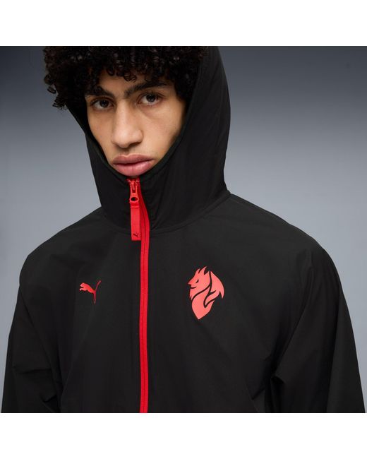 PUMA Ac Milan Tech Woven Jacket /For All Time in Black for Men | Lyst UK