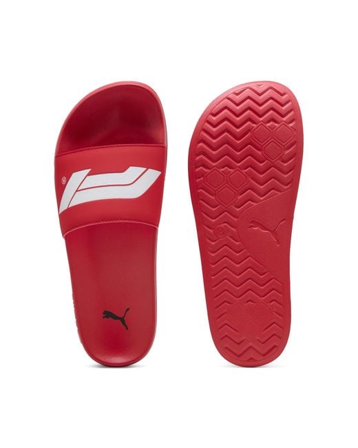 PUMA Formula 1Â Leadcat 2.0 Logo Slides in Red | Lyst