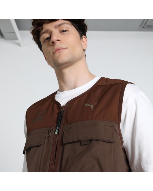 PUMA Hoops X Tmnt Tech Cargo Vest in Brown for Men | Lyst