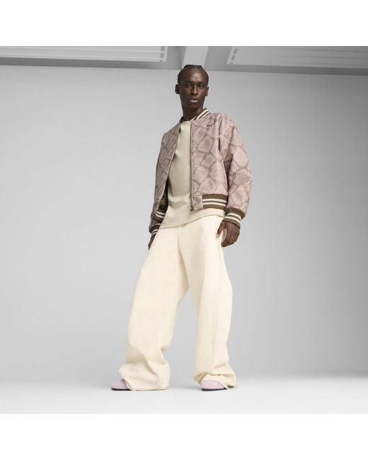 PUMA Year Of The Snake College Jacket in Brown for Men | Lyst