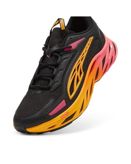 PUMA Exotek Nitro Fire Glow Sneakers in Black | Lyst