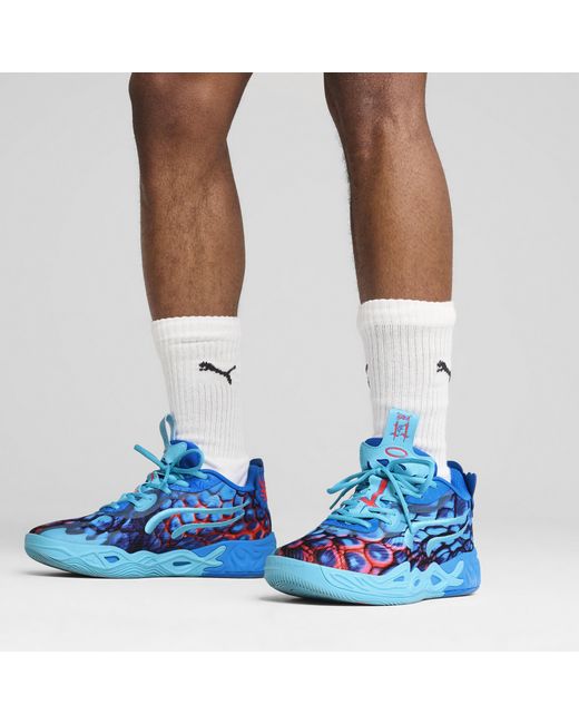 PUMA X Lamelo Ball Mb.04 Lo Alien Skin Basketball Shoes in Blue | Lyst