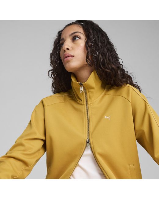 PUMA T7 Track Jacket in Yellow | Lyst