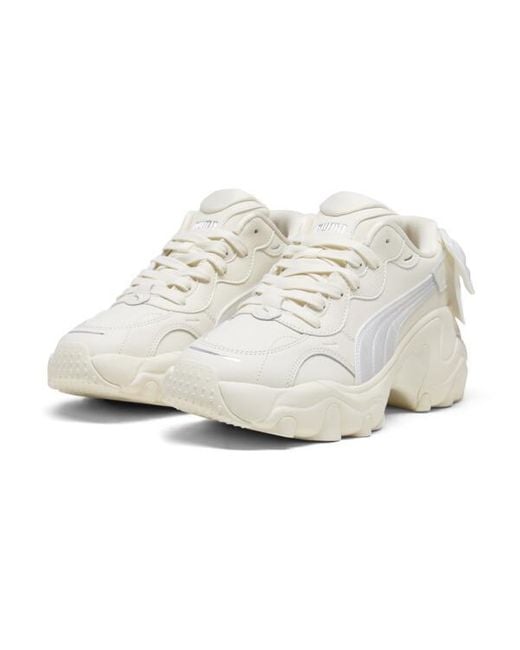 PUMA Pulsar Wedge Bowknot Sneakers in White | Lyst