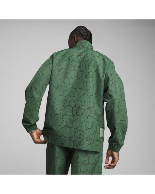 PUMA X Tmnt Tech Relaxed Track Jacket in Green for Men | Lyst