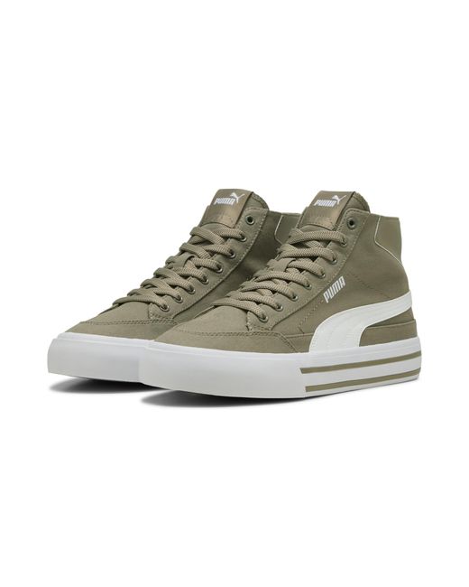 PUMA Court Classic Formstrip Mid Sneakers in Green for Men | Lyst