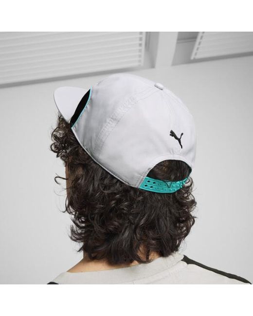 PUMA Mercedes-Amg Petronas F1Â Flat Brim Cap in White | Lyst