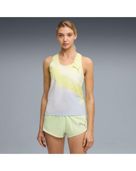 PUMA Lightspeed Ultraweave Graphic Running Singlet in Green | Lyst UK