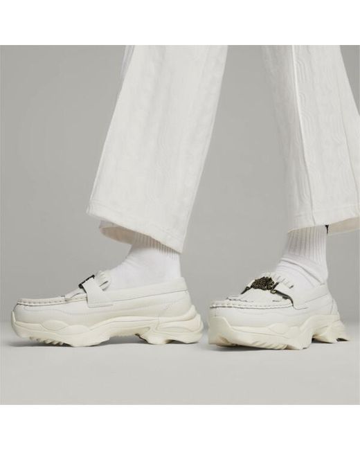 PUMA X Palomo Nitefox Leather Loafer Shoes in White | Lyst