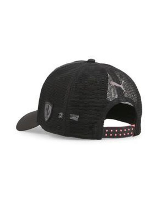 PUMA Scuderia Ferrari Neon Energy Trucker Hat in Black | Lyst