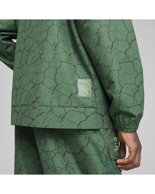 PUMA X Tmnt Tech Relaxed Track Jacket in Green for Men | Lyst