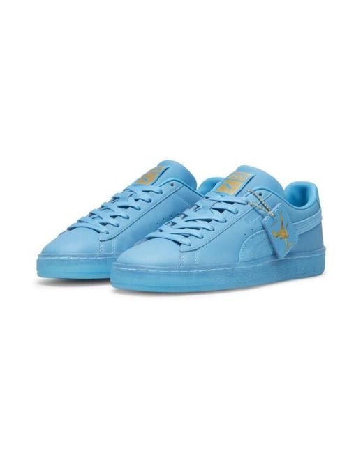 PUMA Play Loud Suede Sneakers in Blue | Lyst