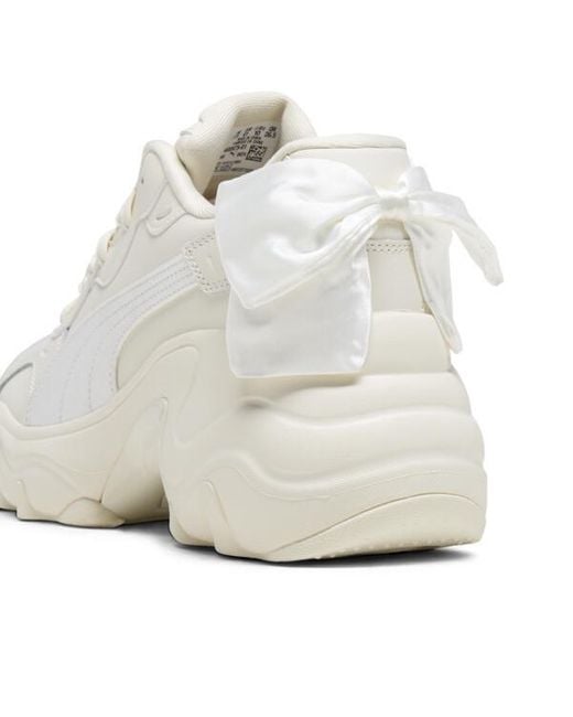 PUMA Pulsar Wedge Bowknot Sneakers in White | Lyst
