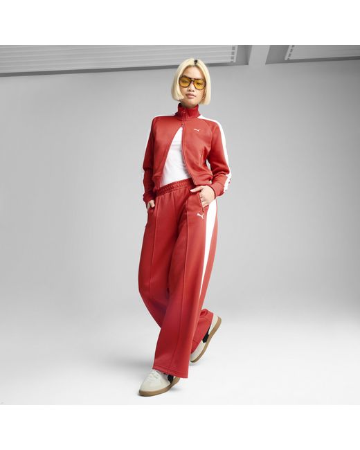 PUMA T7 Always On Short Track Jacket in Red | Lyst