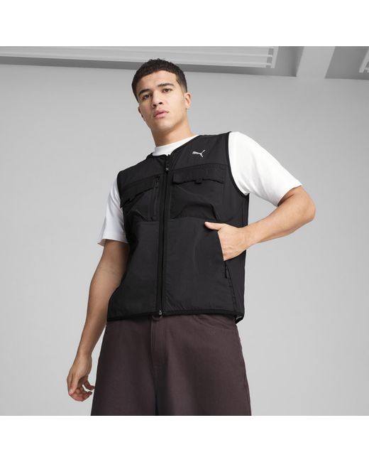 PUMA Tech Cargo Vest in Black for Men | Lyst