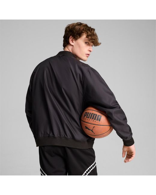 PUMA Crowd Craze Basketball Jacket in Yellow for Men | Lyst UK