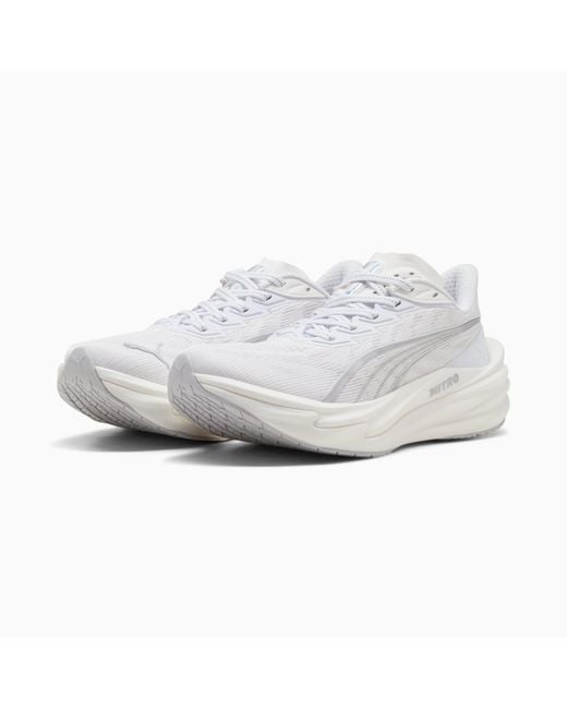 PUMA Deviate Nitroâ 4 Running Shoes /Feather in White | Lyst UK
