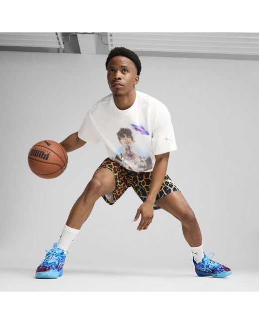 PUMA X Lamelo Ball Alien Skin Basketball Shorts in Blue for Men | Lyst