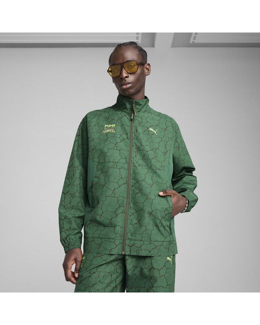 PUMA X Tmnt Tech Relaxed Track Jacket in Green for Men | Lyst