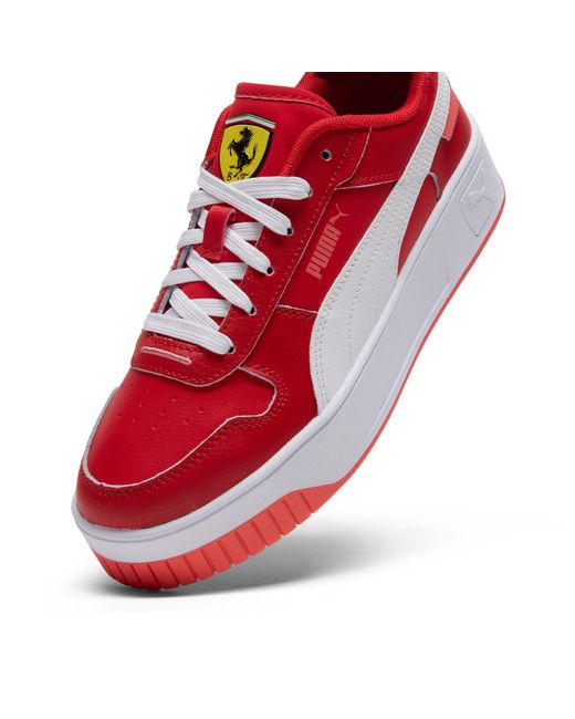 PUMA Scuderia Ferrari Carina Street Sneakers in Red | Lyst