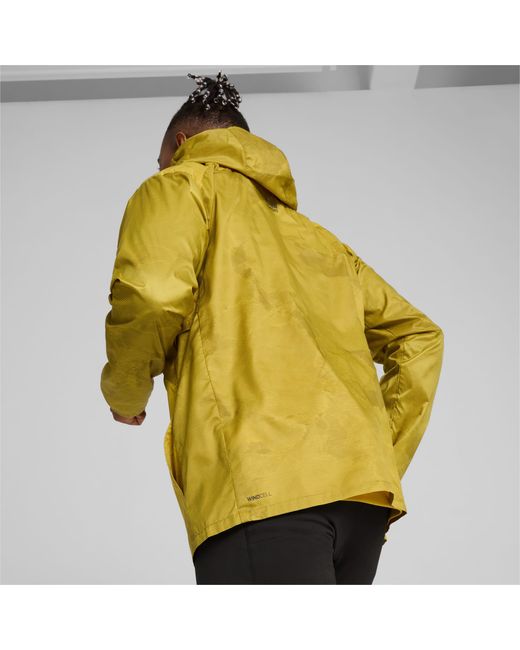 PUMA Seasons Running Jacket in Yellow for Men | Lyst UK