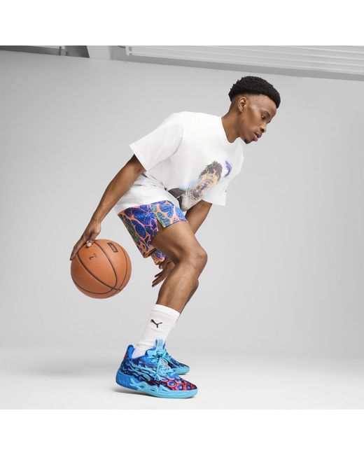 PUMA X Lamelo Ball Mb.04 Lo Alien Skin Basketball Shoes in Blue | Lyst