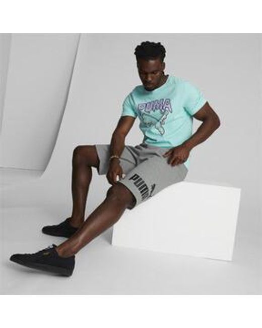 PUMA Logo '10" Shorts in Gray for Men | Lyst