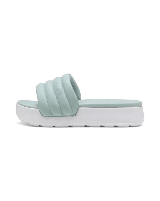 PUMA Karmen Puffy Slides in Blue | Lyst