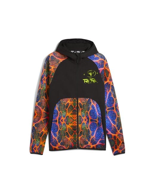 PUMA Melo Alien Skin Basketball Zip-Up Jacket in Black for Men | Lyst