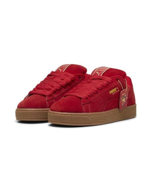 PUMA Play Loud Suede Xl Sneakers in Red | Lyst