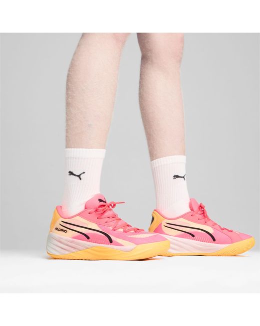 PUMA All-pro Nitrotm Basketball Shoes in Pink | Lyst UK