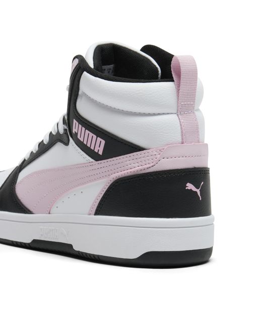 PUMA Rebound V6 Mid Sneakers in Black | Lyst