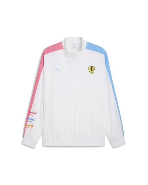 PUMA Scuderia Ferrari Miami Limited Edition T7 Jacket in White for Men ...