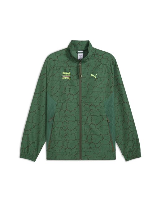 PUMA X Tmnt Tech Relaxed Track Jacket in Green for Men | Lyst