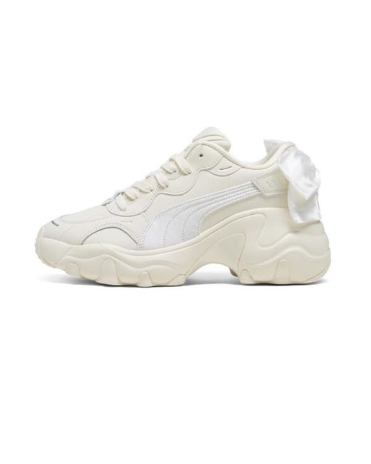 PUMA Pulsar Wedge Bowknot Sneakers in White | Lyst