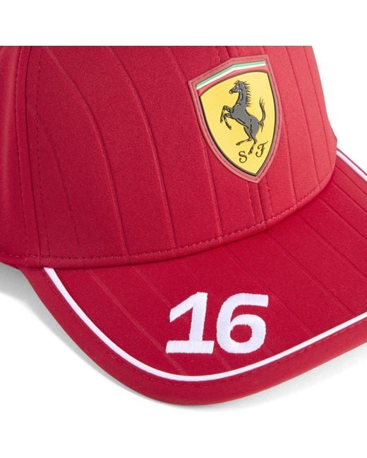PUMA Scuderia Ferrari Leclerc Baseball Cap in Red | Lyst