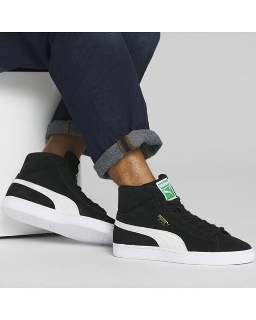 PUMA Suede Mid Xxi Sneakers in Black for Men | Lyst