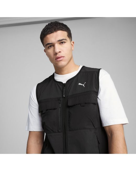 PUMA Tech Cargo Vest in Black for Men | Lyst